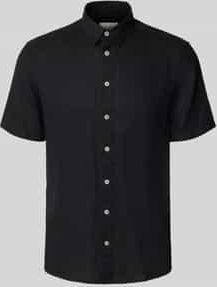 Blend Slim Fit Leinenhemd mit Viskose-Anteil Modell Bobby