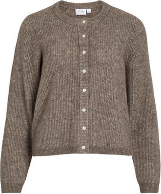 Vila Vila O-Neck Knit Vilory Cardigan en Tricot à col Rond L/S Noos, Falcon, L Femme
