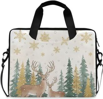 Alaza Sac &agrave; bandouli&egrave;re pour ordinateur portable de 40,6 &agrave; 15,6 pouces, beau paon, pour femmes, hommes, &eacute;tudiants, travail, voyage, sac fourre-tout, Cerf I2