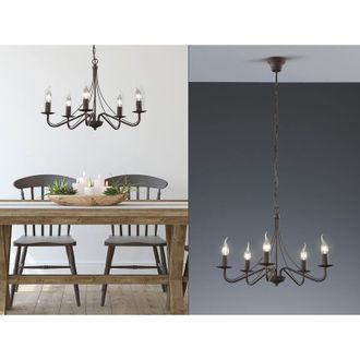 Trio Leuchten Suspension land 5x40w attacco e14 bronzo r1198-24
