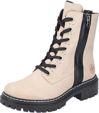 Rieker Womens 72634 Lace-up Boots, beige, 41 EU