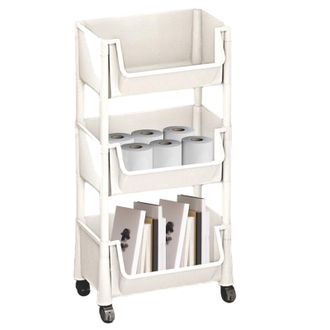 Generic Rolling Cart For Kids B&uuml;cheraufbewahrung f&uuml;r Kinder, Rollcontainer, gro&szlig;e Kapazit&auml;t, Wohnzimmer, Kinderzimmer, multifunktionale Organisation f&uuml;r Schre