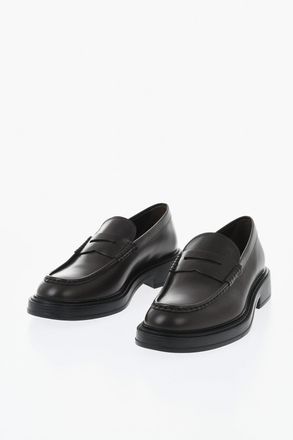 Tod's Brushed Leather Penny Loafers Tods