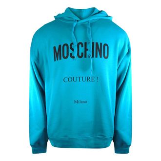 Moschino T&uuml;rkisblauer Hoodie Mit Moschino Couture-logo