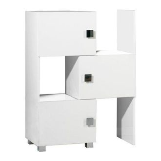 Schildmeyer 105849 Schieberegal, 47-78 x 101 x 34,5 cm, weiß