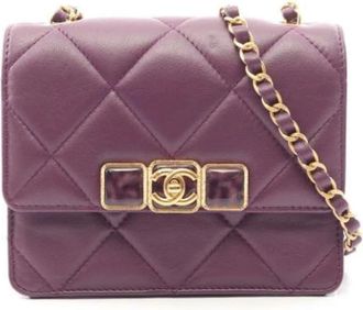 Chanel Sac bandouli&egrave;re vintage Pre-owned - Femme - Pre-owned - Violet - Taille: ONE Size