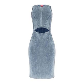 Diesel Geripptes &auml;rmelloses Kleid - - Dresses - Damen - Blau - S