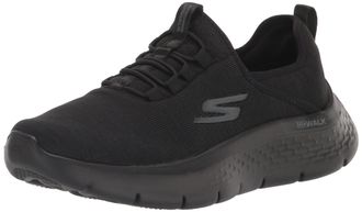 Skechers Damen Hands Free Slip-ins Go Walk Flex-Relish Sneaker, Schwarz, 38.5 EU Schmal