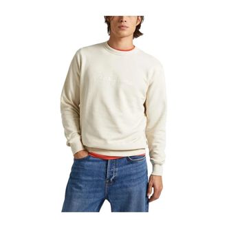 Pepe Jeans London Weiche Baumwoll-Sweatshirt mit markantem Logo - - Sweatshirts & Hoodies - Herren - Beige - 2XL