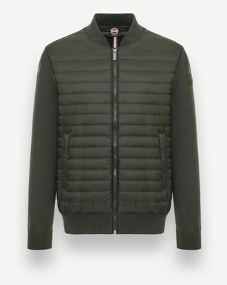 Colmar Hybride Strickjacke mit Steppfront und Label-Aufn&auml;her in