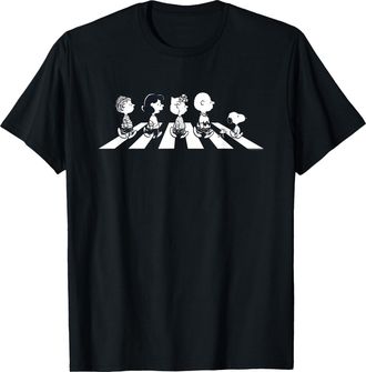 Peanuts Snoopy Charlie Brown Crossing Street T-Shirt