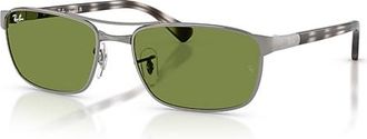 Ray-Ban Rb3778 Sonnenbrillen Havana Grau Fassung Gr&uuml;n Glas 57-18