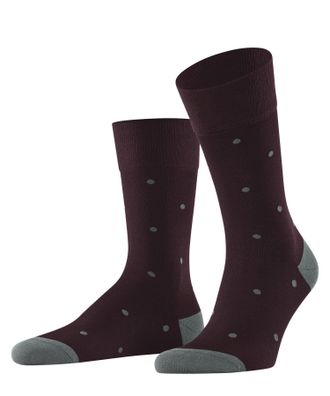 Falke Herren Socken Dot M So Baumwolle gemustert 1 Paar, Rot Barolo 8597, 39-42