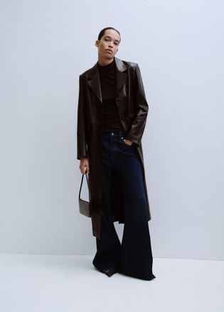 Mango Flared-Jeans mit mittlerer Bundh&ouml;he dunkelblau vintage - Damen - 32 - MANGO