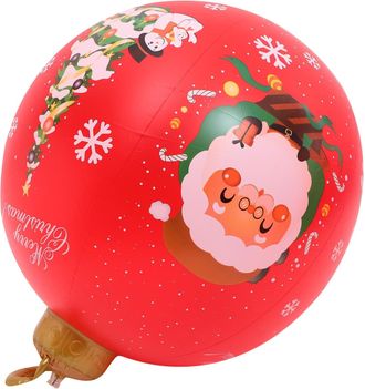 DOITOOL Aufblasbare Weihnachtskugel aus Leichtem PVC Gro&szlig;e Outdoor Gartendekoration Vielseitiger Weihnachtsball f&uuml;r Innen und Au&szlig;en