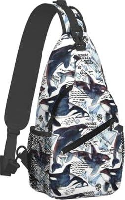 Generic Sacoche Port&eacute; &eacute;paule Orque R&eacute;glable Sac De Poitrine Casual Sac Poitrine pour Randonn&eacute;e Camping &eacute;cole