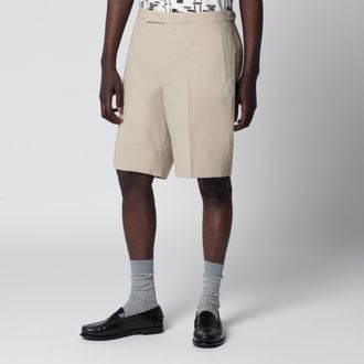 Prada Sand-colored cotton bermuda shorts
