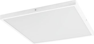 Eglo LED Deckenleuchte Fueva 1, 1 flammige Deckenlampe, Material: Aluminium, Kunststoff, Farbe: Weiß, L: 50x50 cm, warmweiß