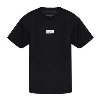 Maison Margiela T-Shirt mit Logo-Patch - - Tops - Herren - Schwarzk - M
