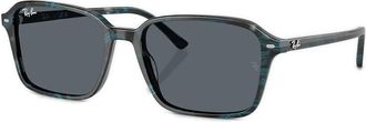Ray-Ban unisex, Accessoires, Bleu, Taille: 56 MM Raimond Lunettes de soleil