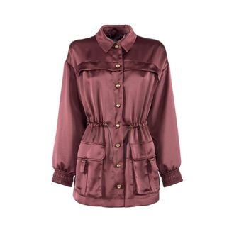 Nenette Taschen Satin Poly Jacke - - Jackets - Damen - Braun - XS