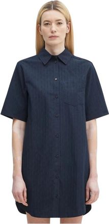 Sams&oslash;e & Sams&oslash;e Femme, Robes, Bleu, Taille: 36 FR Shirt Robes