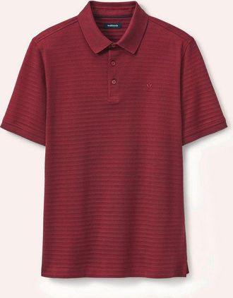 Walbusch Poloshirt Herren Strukturiertes Kurzarm Shirt aus Baumwolle Merzerisierte Baumwolle, Jacquard-Streifen, atmungsaktiv, pflegeleicht