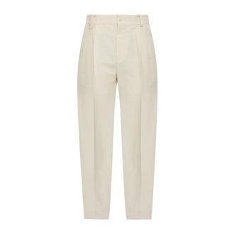 Jacquemus Homme, Pantalons, Beige, Taille: XL Pantalon Croisiere en Coton