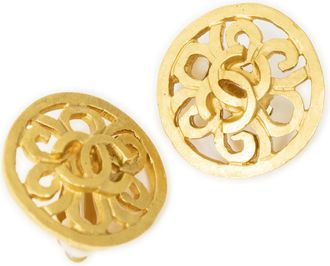 Chanel Crossbody Bags - CC Round Clip On Earrings - Gr. unisize - in Gold - f&uuml;r Damen