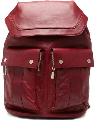 Brunello Cucinelli Homme, Sacs, Rouge, Taille: ONE Size Sac &agrave; dos