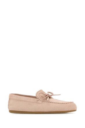 Miu Miu Womens Pink Suede Loafers Pesco Mocassini