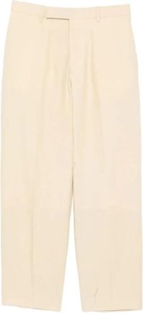 Paul Smith Homme, Pantalons, Beige, Taille: W34 Drawstring-Fastening Linen Pantalons