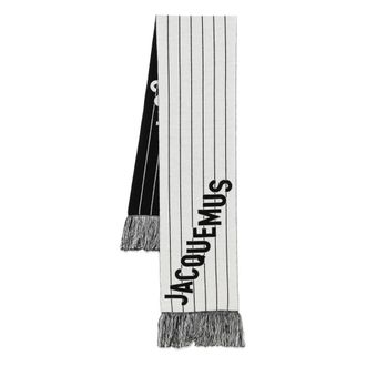 Jacquemus Luxuri&ouml;ser schwarz gestreifter Schal - - Accessories - Herren - Schwarzk - ONE SIZE