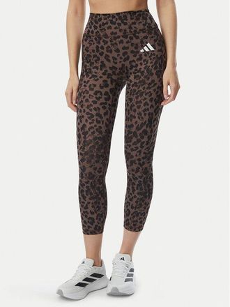adidas Leggings Optime Essentials 3-Stripes KZ2520 Braun Slim Fit
