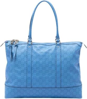 Gucci Sac cabas vintage Pre-owned - Femme - Pre-owned - Bleu - Taille: ONE Size