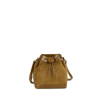 Nat & Nin Sac Norah en coton et cuir su&eacute;d&eacute;
