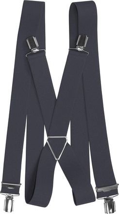 Harrys-Collection Herren Hosentr&auml;ger 4 Clips Metallkreuz-R&uuml;ckenteil, Gr&ouml;&szlig;en:120 cm, Farben:dunkelgrau