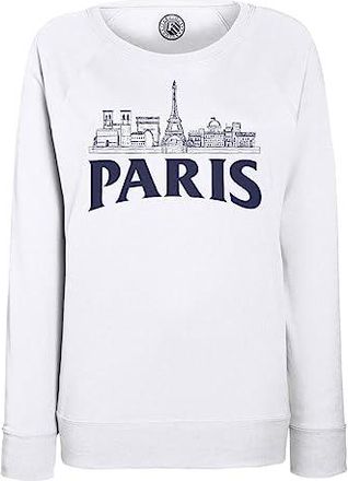 Fabulous Sweatshirt Femme Blanc Paris Minimalist France Ville Tour Eiffel Louvre