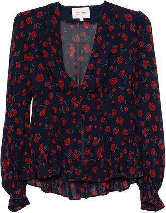 Reformation haut oversize Mads - Bleu