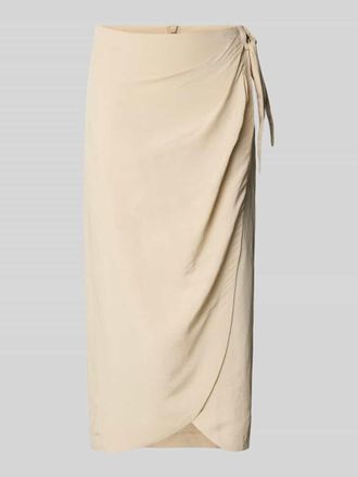 Christian Berg Midi-Rock aus Viskose-Leinen-Mix