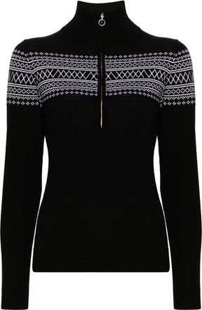 We Norwegians Pullover mit Reißverschluss - Schwarz