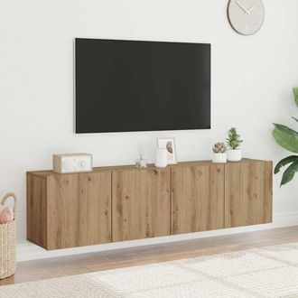 vidaXL Vidaxl - Meubles tv muraux 2 pcs ch&ecirc;ne artisanal 80x30x41 cm