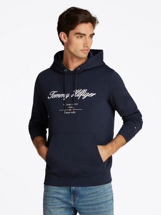 Tommy Hilfiger Hoodie SCRIPT LOGO HOODY mit aufgesticktem Logo