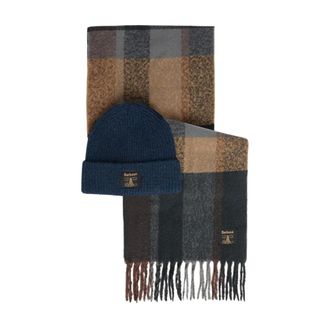 Barbour Ensemble cadeau bonnet et &eacute;charpe Westerdale - Homme - Accessoires - Bleu - Taille: ONE Size