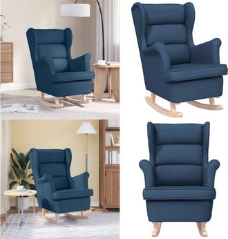 vidaXL Schaukelsessel Blau 74x90x102 cm Stoff - Sessel - Polster