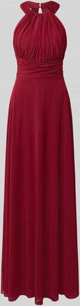 Troyden Collection Abendkleid mit Neckholder und Raffungen