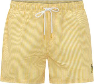Sundek Homme, Maillots de bain, Jaune, Taille: XL Printed Elastic Waist Swim Shorts