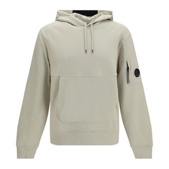 C.P. Company C.p. Company - SweaT-shirt &agrave; capuche en molleton Diagonal Raised - Homme - Sweatshirts et sweats &agrave; capuche - Beige - Taille: L