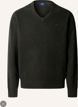 Hackett Pullover Lambswool V Neck gruen