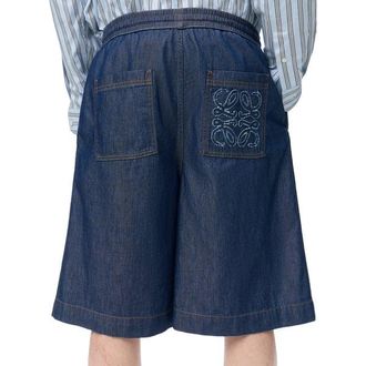 Loewe Short en coton chambray l&eacute;ger